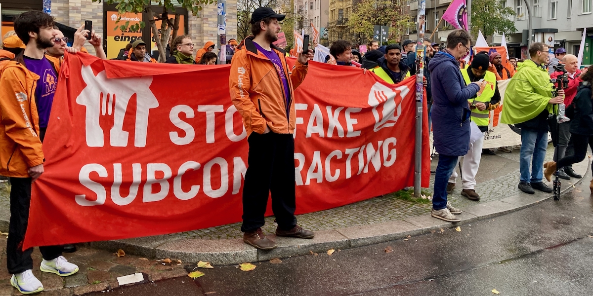 Il primo sciopero dei rider di Lieferando a Berlino - DINAMOpress